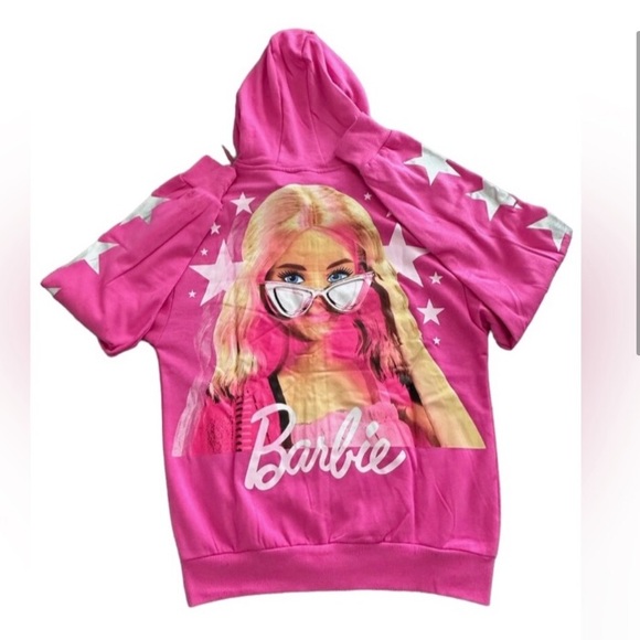 Barbie | Tops | Barbie Zip Up Hoodie Jacket | Poshmark